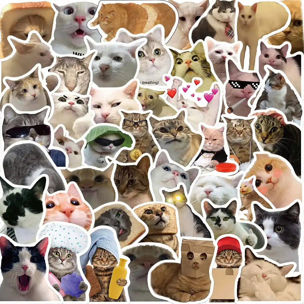 Cat Cute Meme Stickers 50PCS Set - Onek Easy