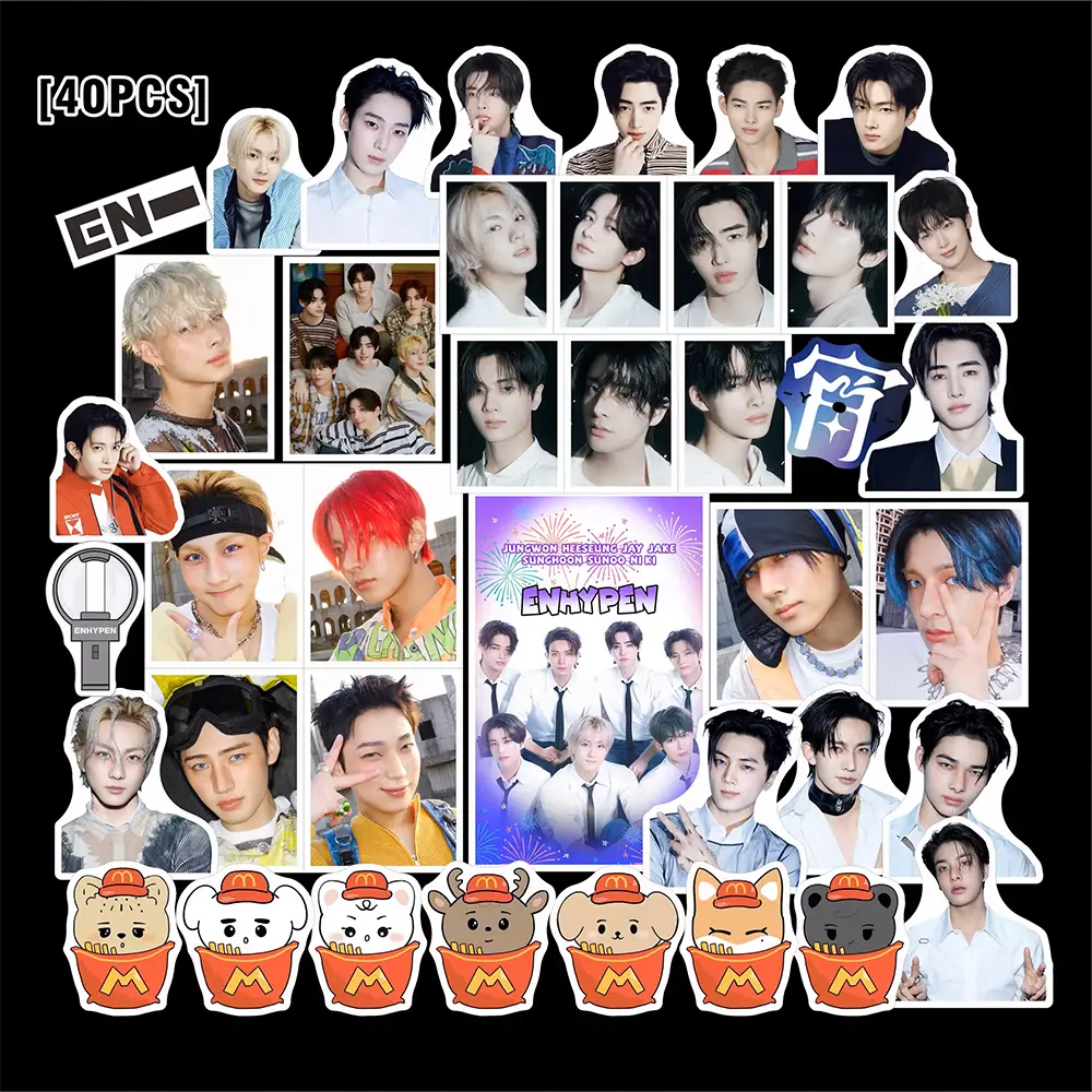 40Pcs/Set K-POP ENHYPEN SUNGHOON Jay Heeseung Sunoo Jungwon Jake Ni-ki ...